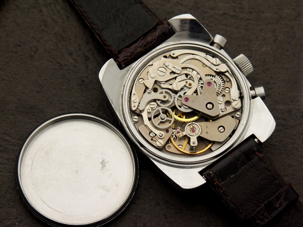 Chronograph - Valjoux 7734 - Racing orange dial - Náramkové hodinky